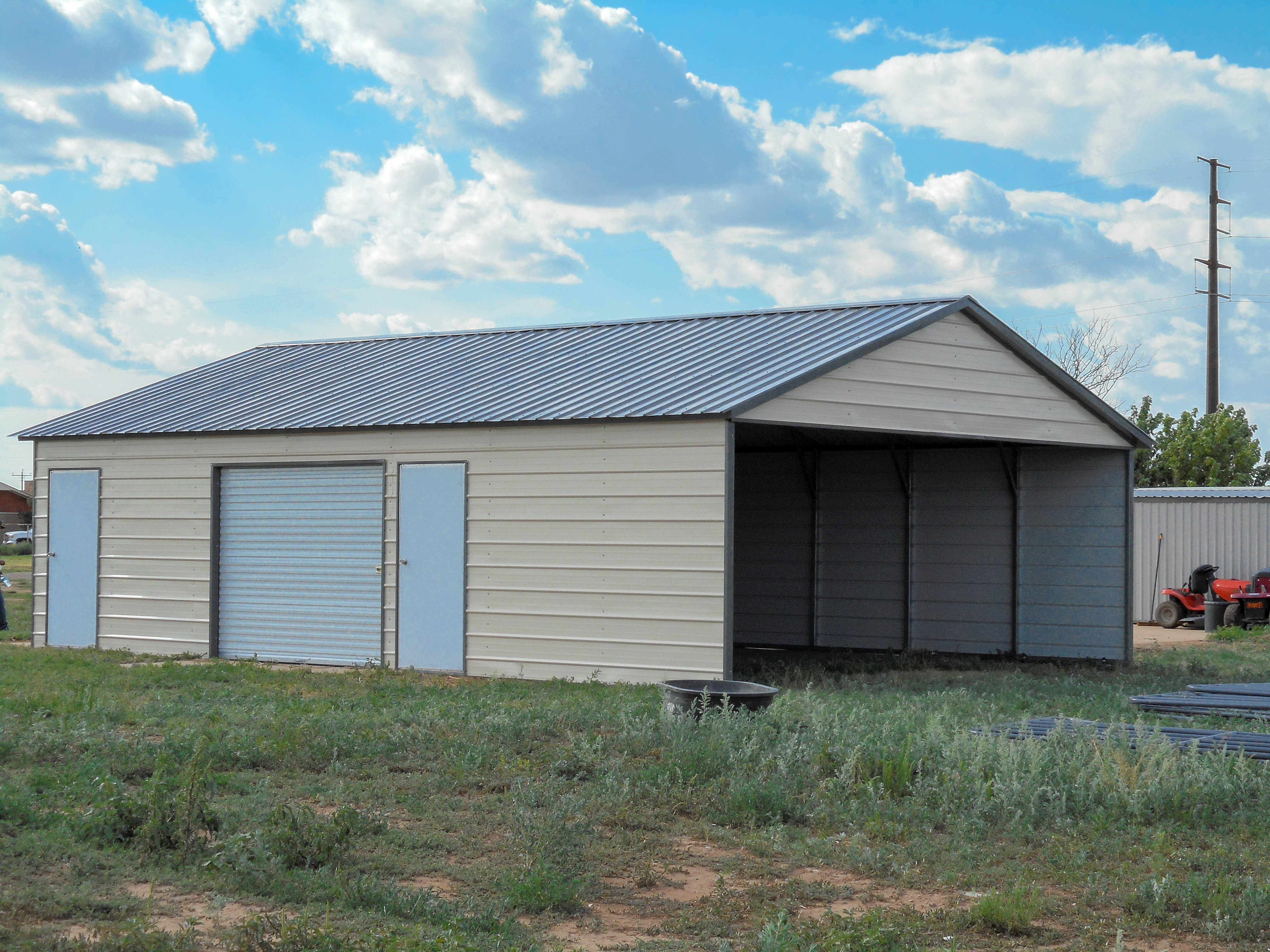 Partially Enclosed Building - American Steel Carports, Inc.