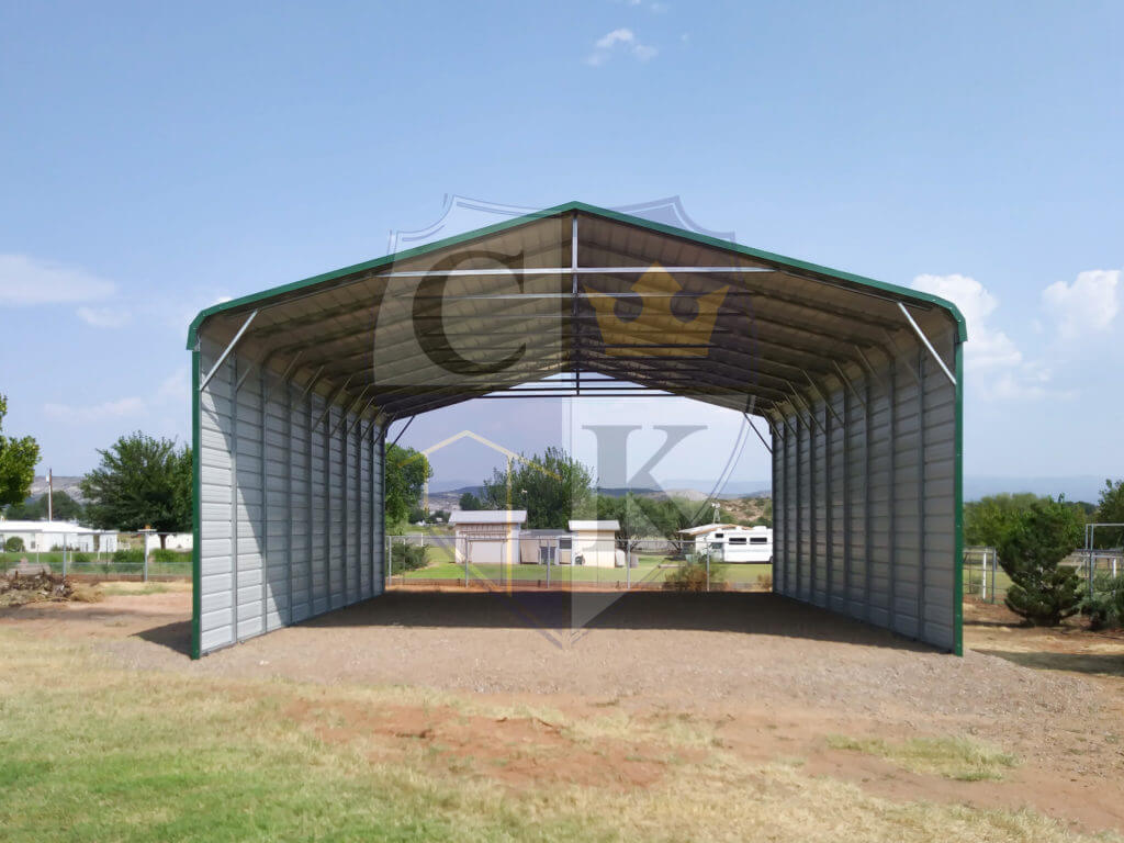 Partially Enclosed Carport - American Steel Carports, Inc.