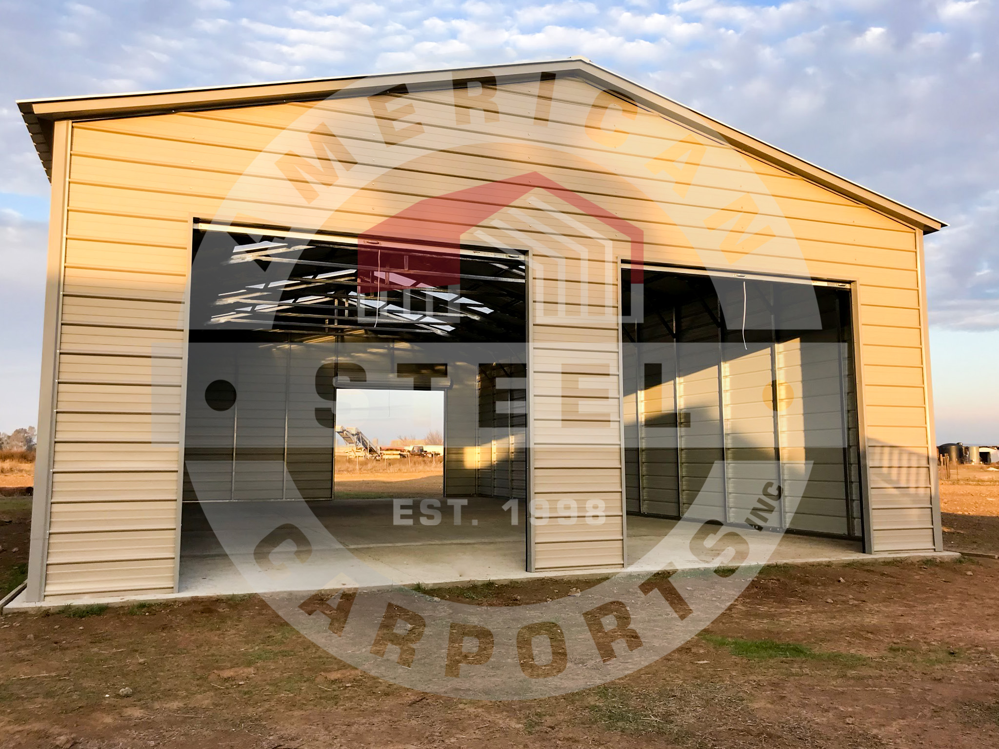 Metal Garage with Skylights - American Steel Carports, Inc.
