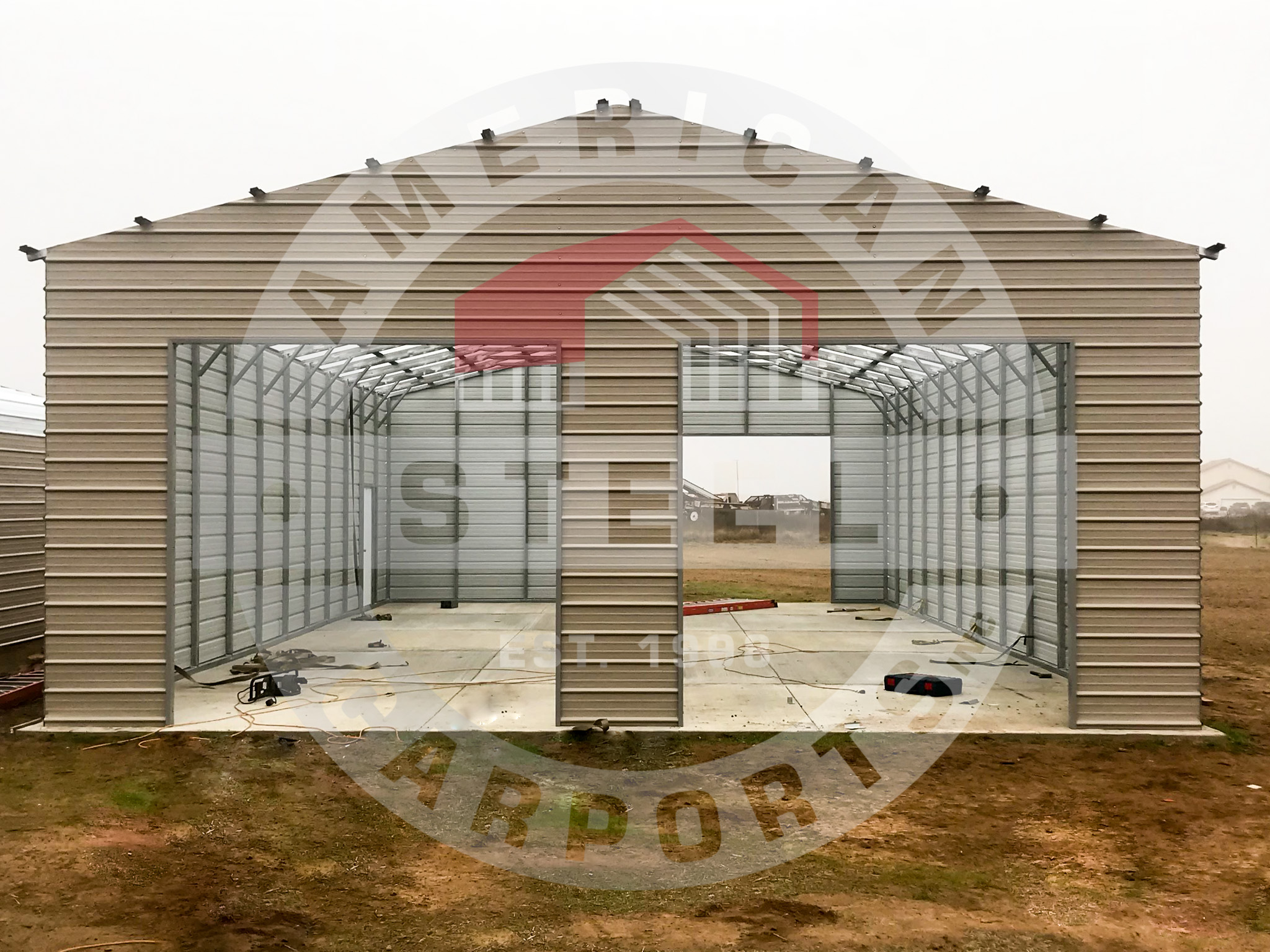 Metal Garage with Skylights - American Steel Carports, Inc.